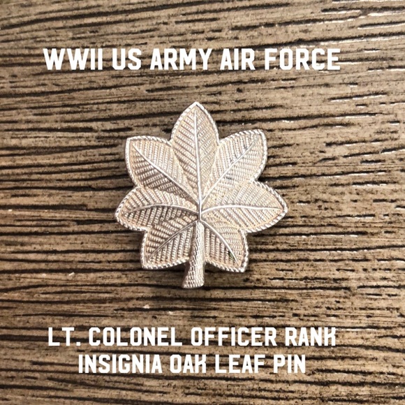 Vintage | Jewelry | Wwii Us Army Air Force Lt Colonel Officer Rank Pin ...